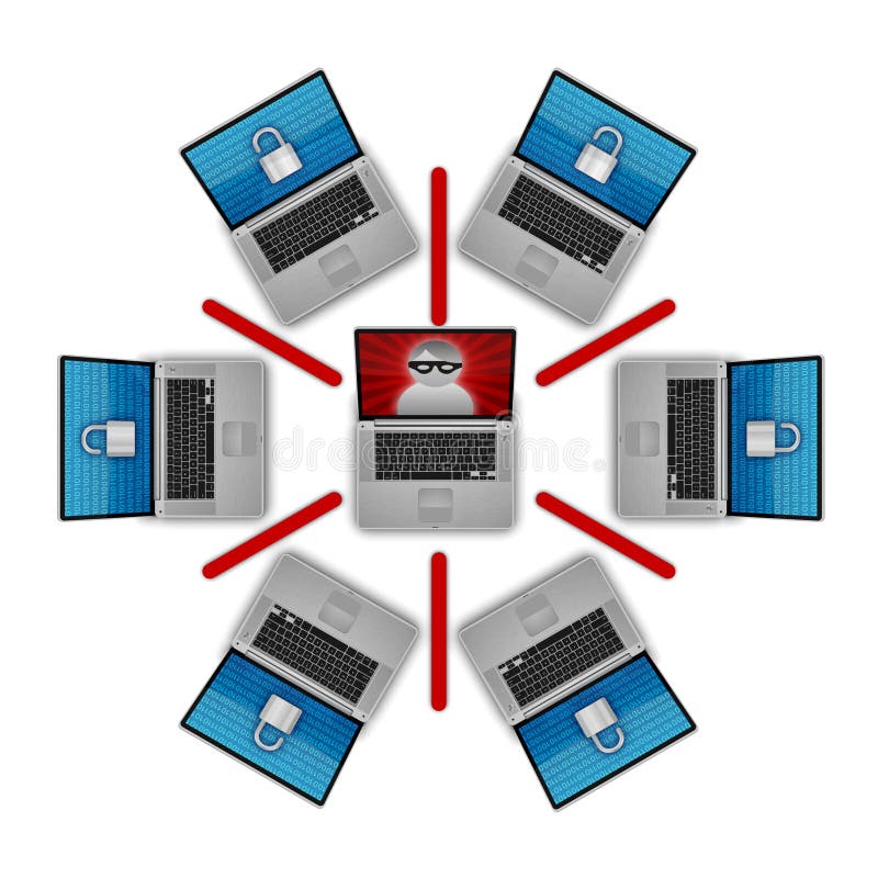 Network Security stock illustration. Illustration of computer - 8413106