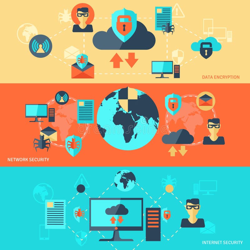 Internet Security Infographics Stock Vector - Illustration of internet ...