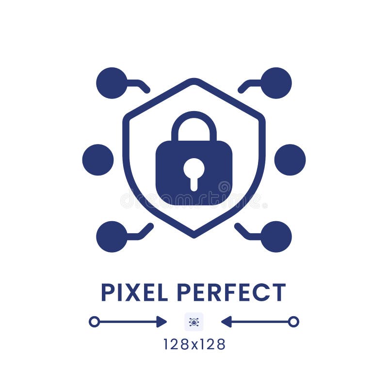 Network Security Black Solid Desktop Icon Stock Vector - Illustration of sign, element: 268572742