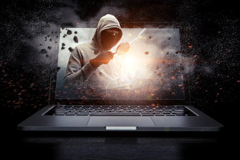 Network Security and Computer Crime. Mixed Media Stock Image - Image of ...