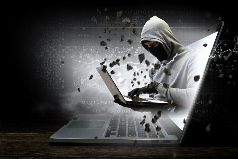 Network Security and Computer Crime. Mixed Media Stock Image - Image of ...