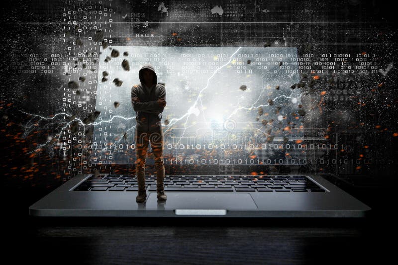 Network Security and Computer Crime. Mixed Media Stock Photo - Image of ...