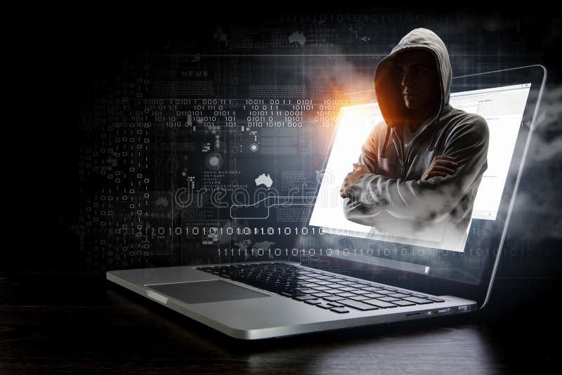Network Security and Computer Crime. Mixed Media Stock Photo - Image of ...