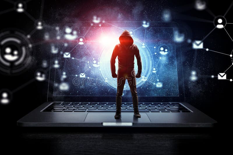 Network Security and Computer Crime. Mixed Media Stock Photo - Image of ...