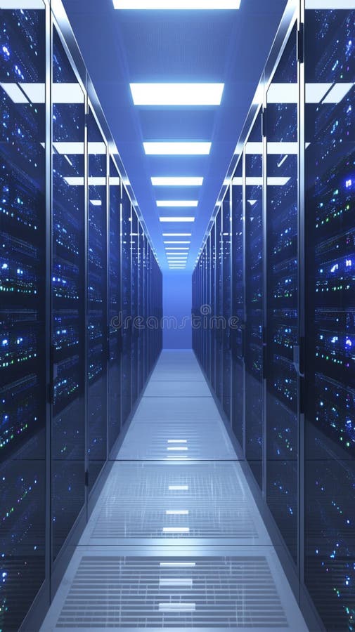 Network Security Computer Racks in a High Tech Data Center Stock ...