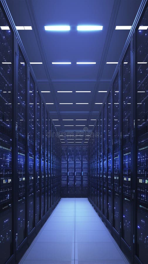 Network Security Computer Racks in a High Tech Data Center Stock ...