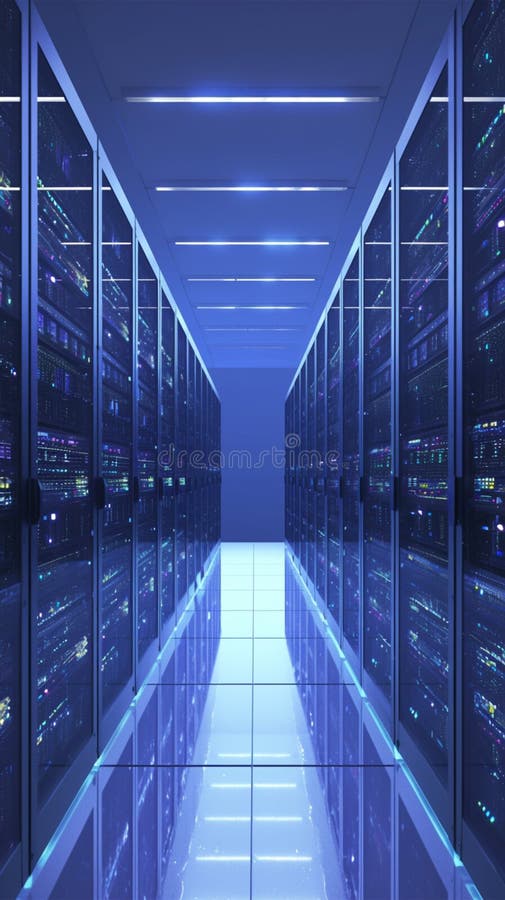 Network Security Computer Racks in a High Tech Data Center Stock ...