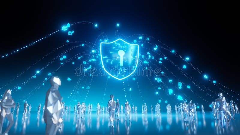 Network Security Concept. Data Protection Stock Illustration ...