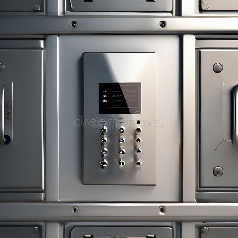 Network Security Concept with Digital Lock and Key4 Stock Illustration ...