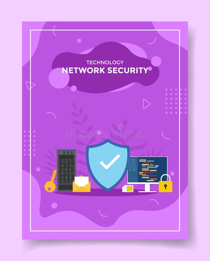 Network Security Concept for Template of Banners, Flyer, Books, and ...