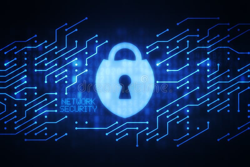Network Security Conceptual Illustration Stock Illustration ...