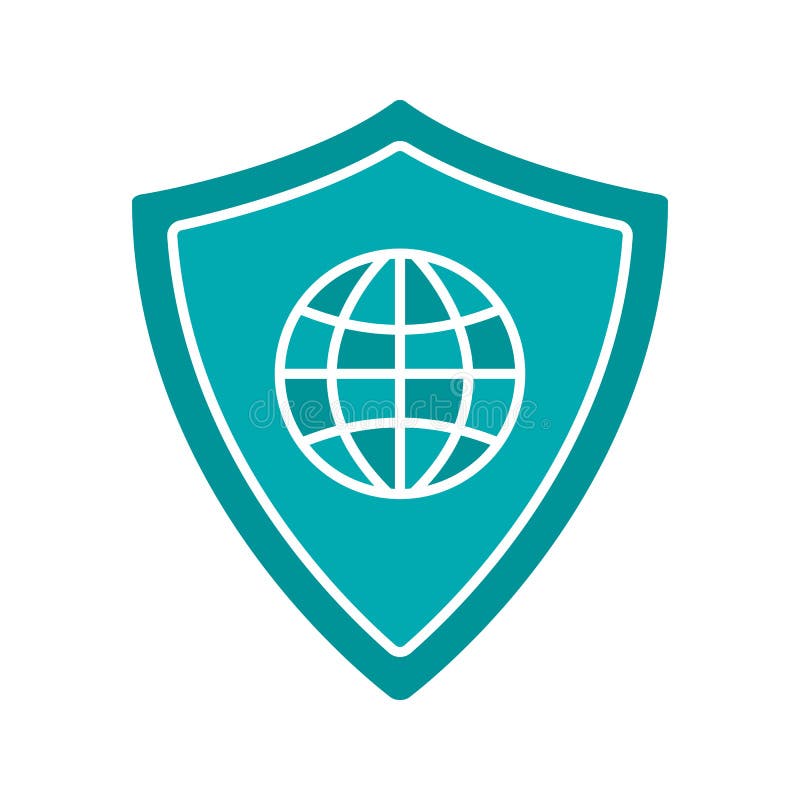 Network Security Glyph Color Icon Stock Vector - Illustration of badge ...