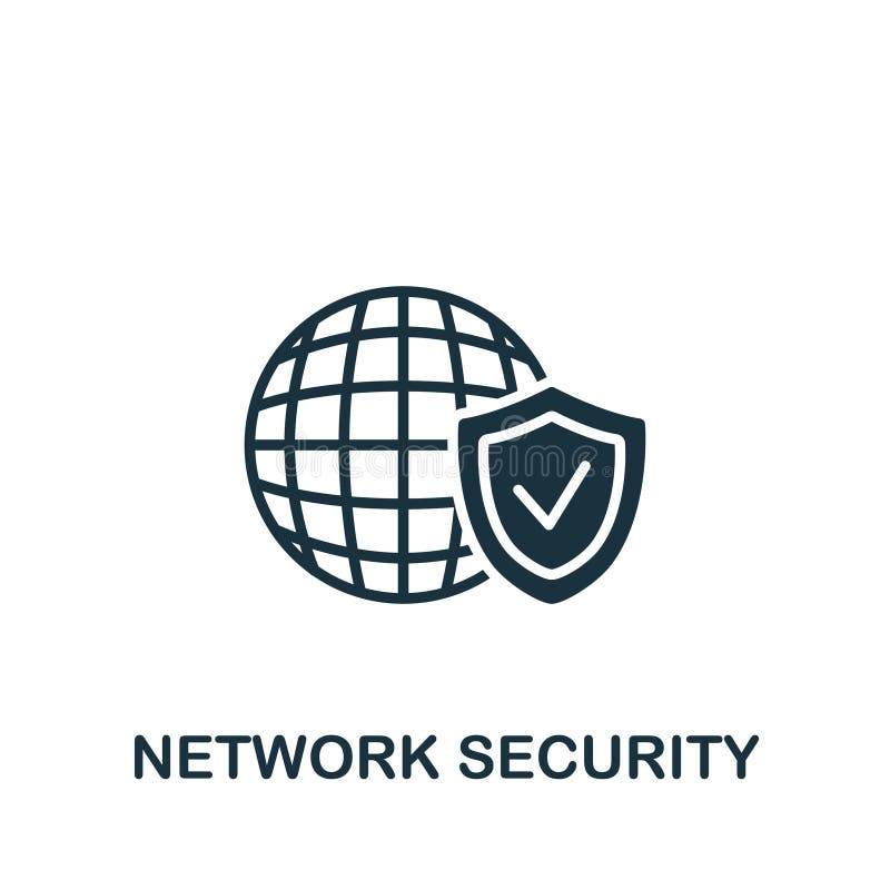 Network Security Icon. Monochrome Simple Sign from Security Collection ...