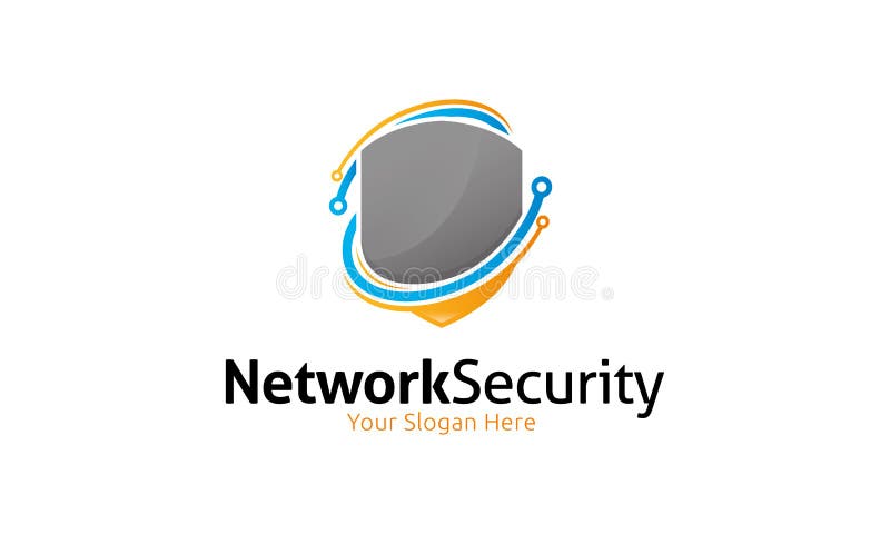 Network Security Logo Template Stock Illustration - Illustration of ...