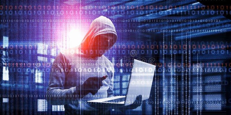 Network Security and Privacy Crime. Mixed Media Stock Image - Image of ...