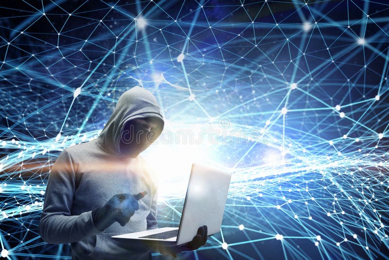 Network Security and Privacy Crime. Mixed Media Stock Image - Image of ...