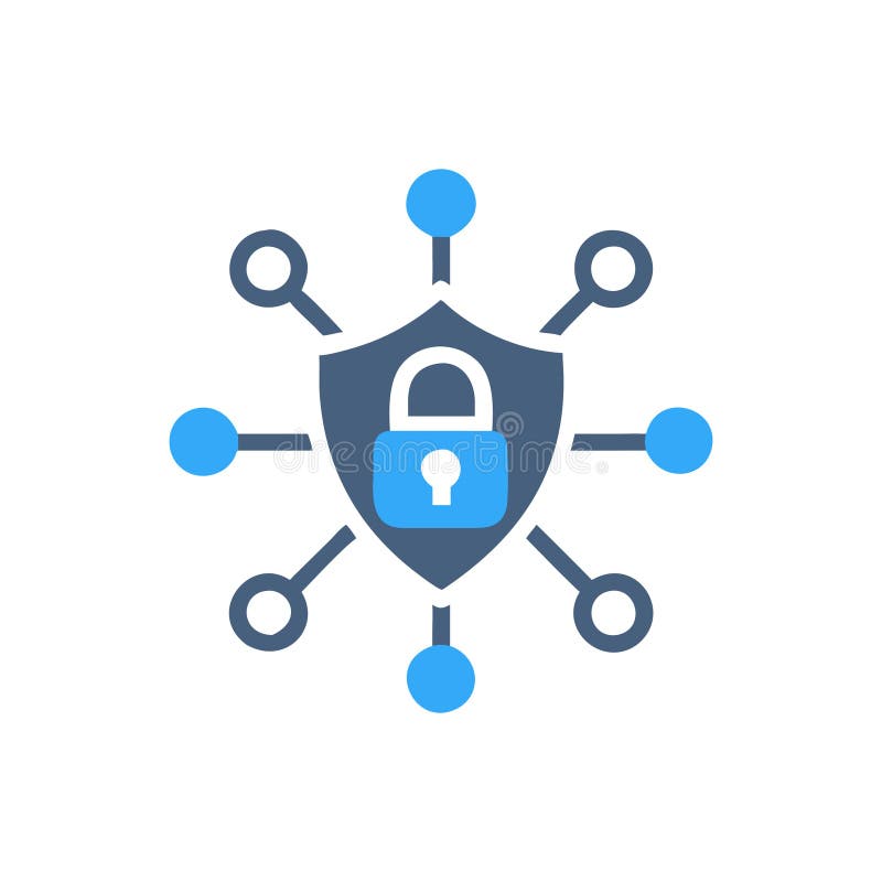 Network Security Protection Icon Stock Illustration - Illustration of ...