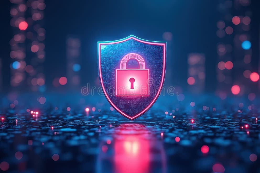 Network Security Shield: Activating Defenses in Action Stock ...