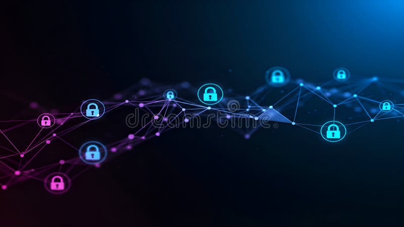 Network Security System Abstract Background Stock Photo - Image of ...