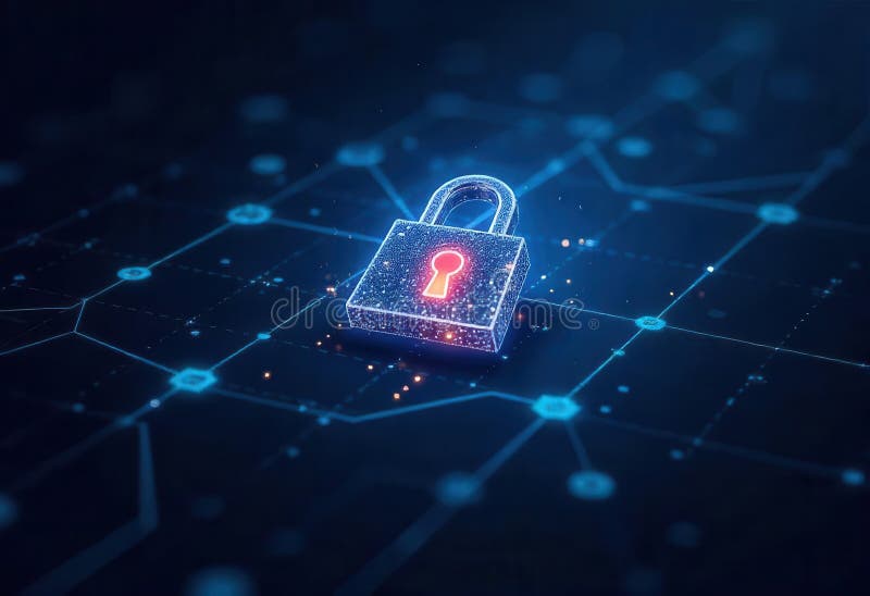 A Padlock Showing Security Protection in Good Hand Stock Photo - Image ...