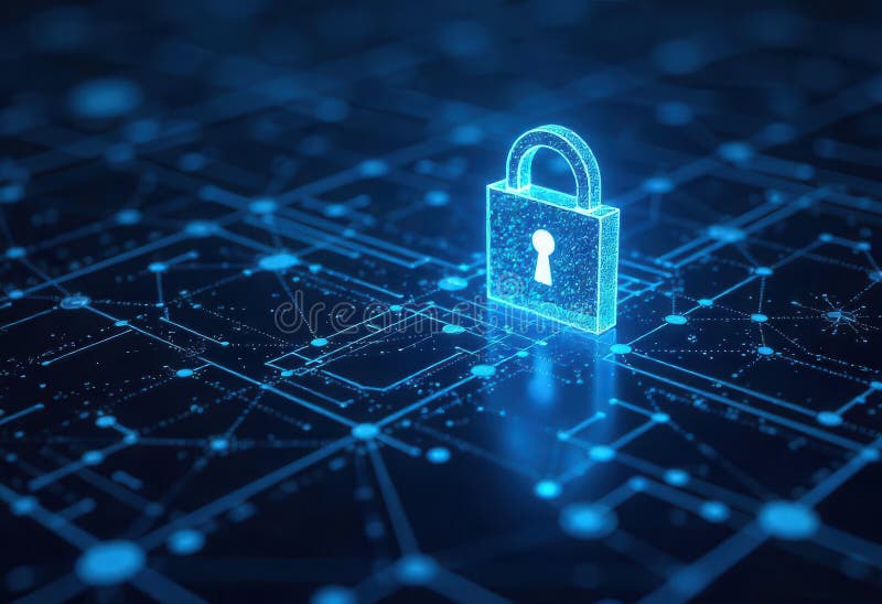 Padlock Symbolizing Secure Protection in Trusted Hands Stock Image ...