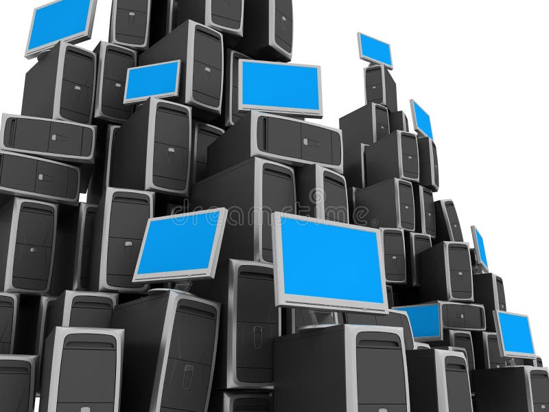 Server farm blue stock illustration. Illustration of support - 2583731