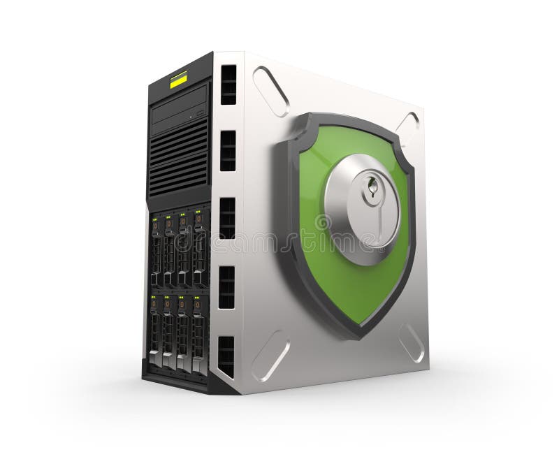 Network Server Case on White. Stock Illustration - Illustration of ...