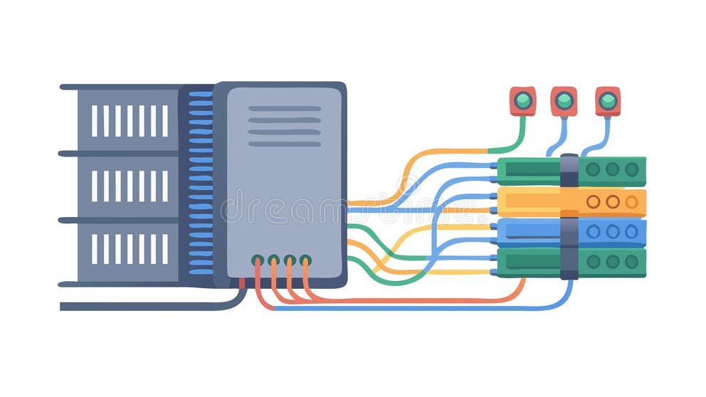 Network Server Connections Stock Illustrations – 14,233 Network Server ...