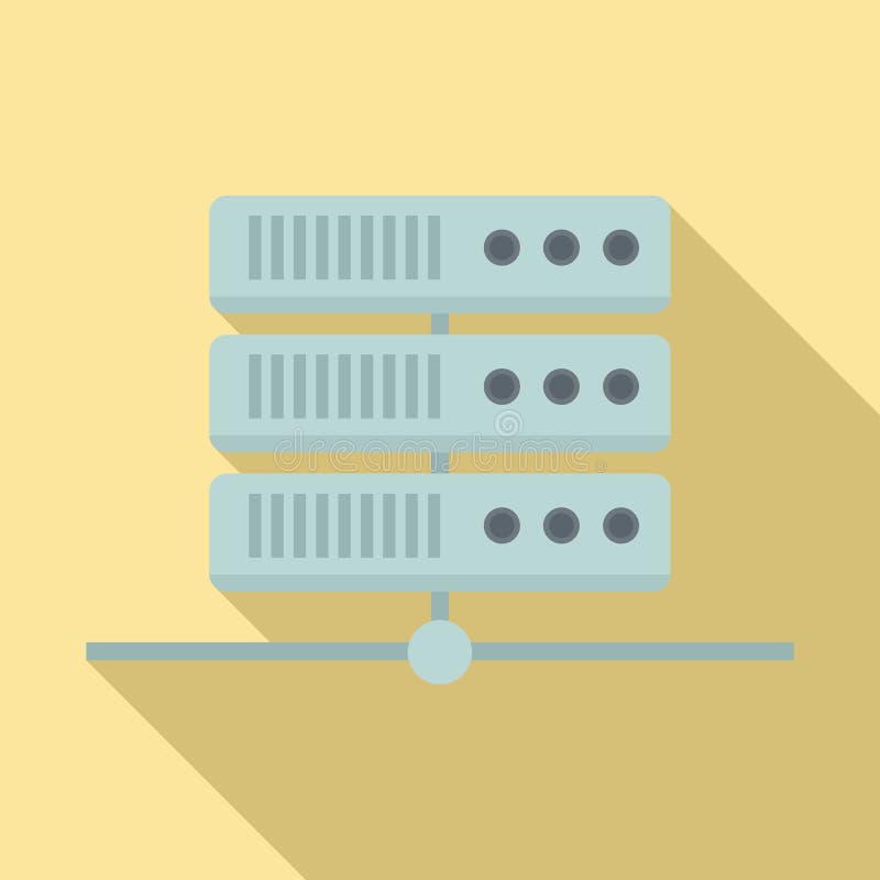 Network Server Documents Icon, Flat Style Stock Vector - Illustration ...