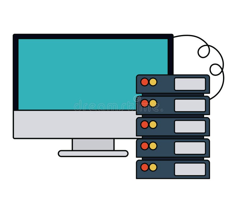 Network Server Isolated Icon Design Stock Vector - Illustration of ...
