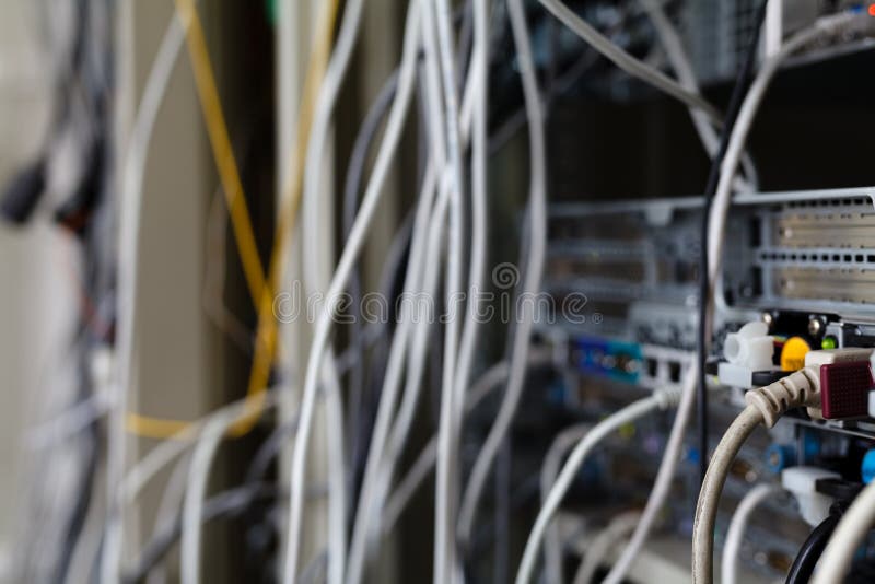 Network Server Network Cable Plug Stock Photo - Image of digital ...