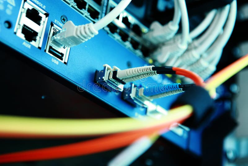 It Network Server Patch Cables Stock Image - Image of cables, cable ...