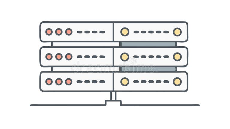 Network Server Rack Icon, for Data Centers and it, Vector Design ...
