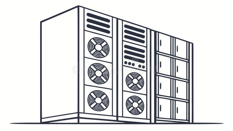 Network Server Rack, Information Technology, Data, Vector Design Generative AI Stock Vector ...