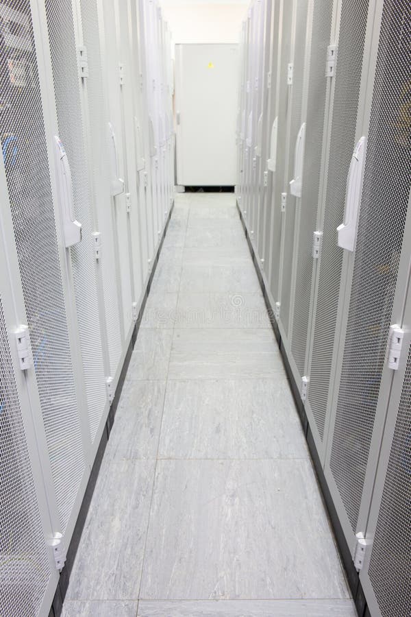Network Server Room with Computers for Digital Tv Ip Communications and ...