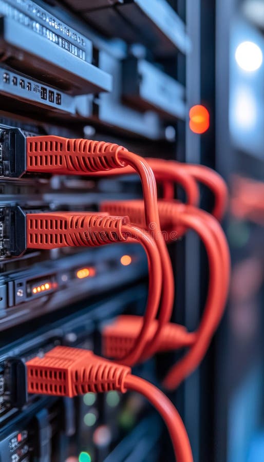 Network Server Room, Fiber Optic Cables, Data Center, Technology ... Network Server Room, Fiber Optic Cables, Data Center, Technology ...