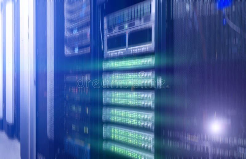 Network Server Room. Futuristic Techno Design Stock Illustration ...