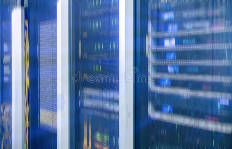 Network Server Room. Futuristic Techno Design Stock Image - Image of ...