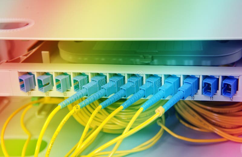 Network Server Room Routers Stock Photo - Image of ethernet, fiber ...