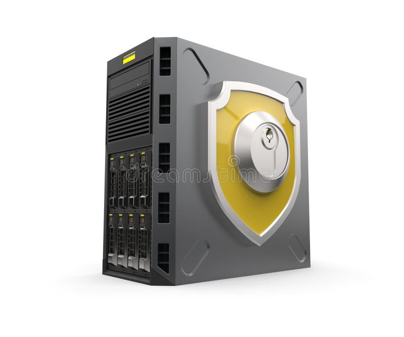 Network Server on White Background. Stock Illustration - Illustration ...