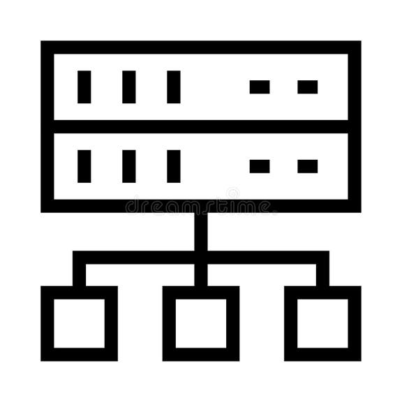 Network Server Vector Glyphs Icon Stock Vector - Illustration of ...