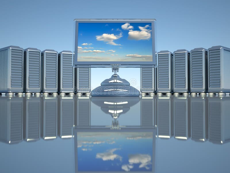 Network computer server stock illustration. Illustration of work - 11656752