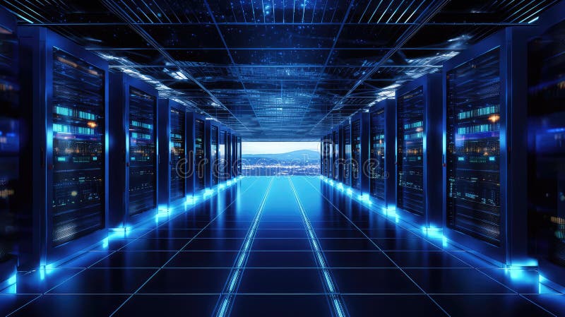 Network Servers Data Center Stock Illustration - Illustration of ...