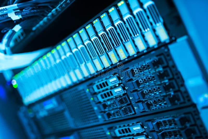Network Servers in Data Room Domestic Room Stock Image - Image of ...