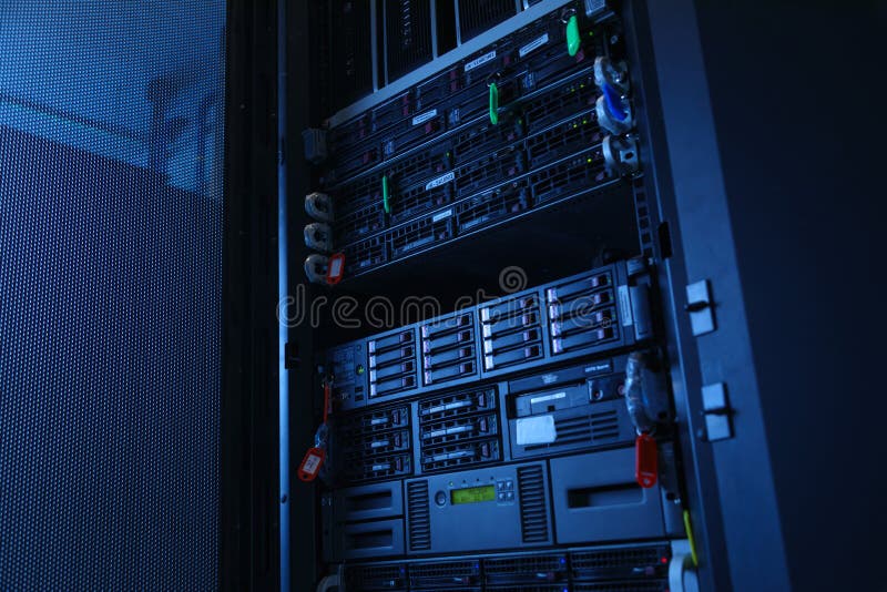 Network Servers in Data Room Domestic Room . Stock Photo - Image of ...