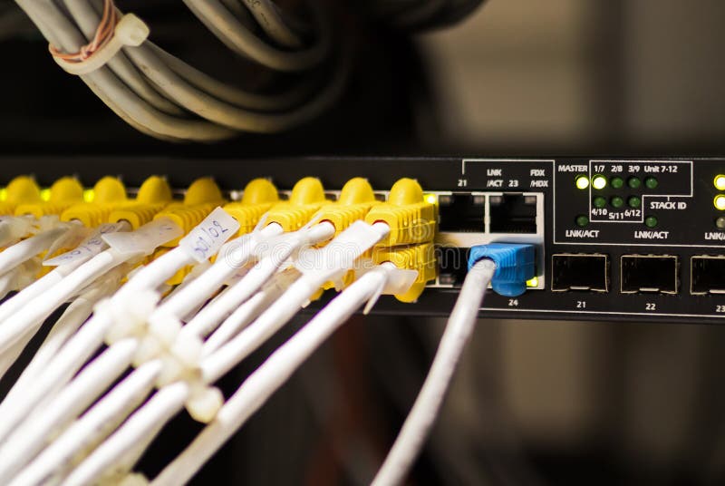 Network Servers in Data Room Stock Photo - Image of communication ...