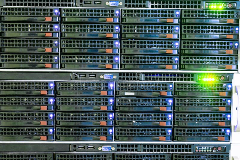 Network Servers Running in a Computer Lab Stock Image - Image of ...