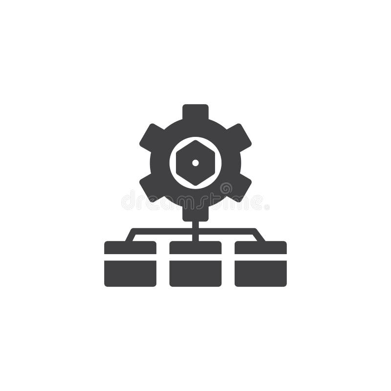 Network Settings Vector Icon Stock Vector - Illustration of design ...