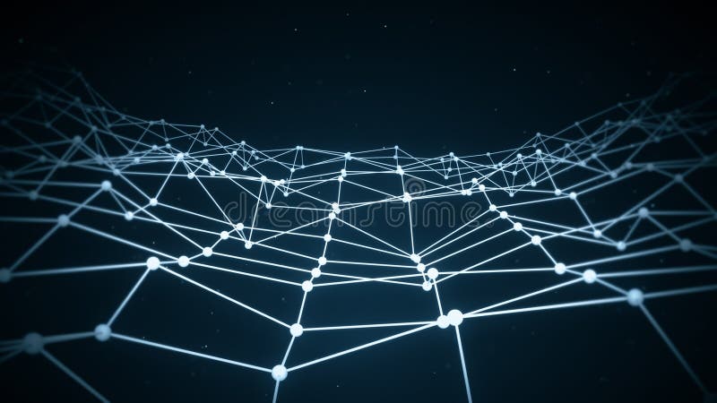 Network Shape Abstract Sci-fi Background Stock Illustration ...