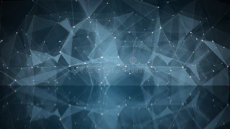 Network Shape with Reflection Abstract Illustration Stock Illustration ...